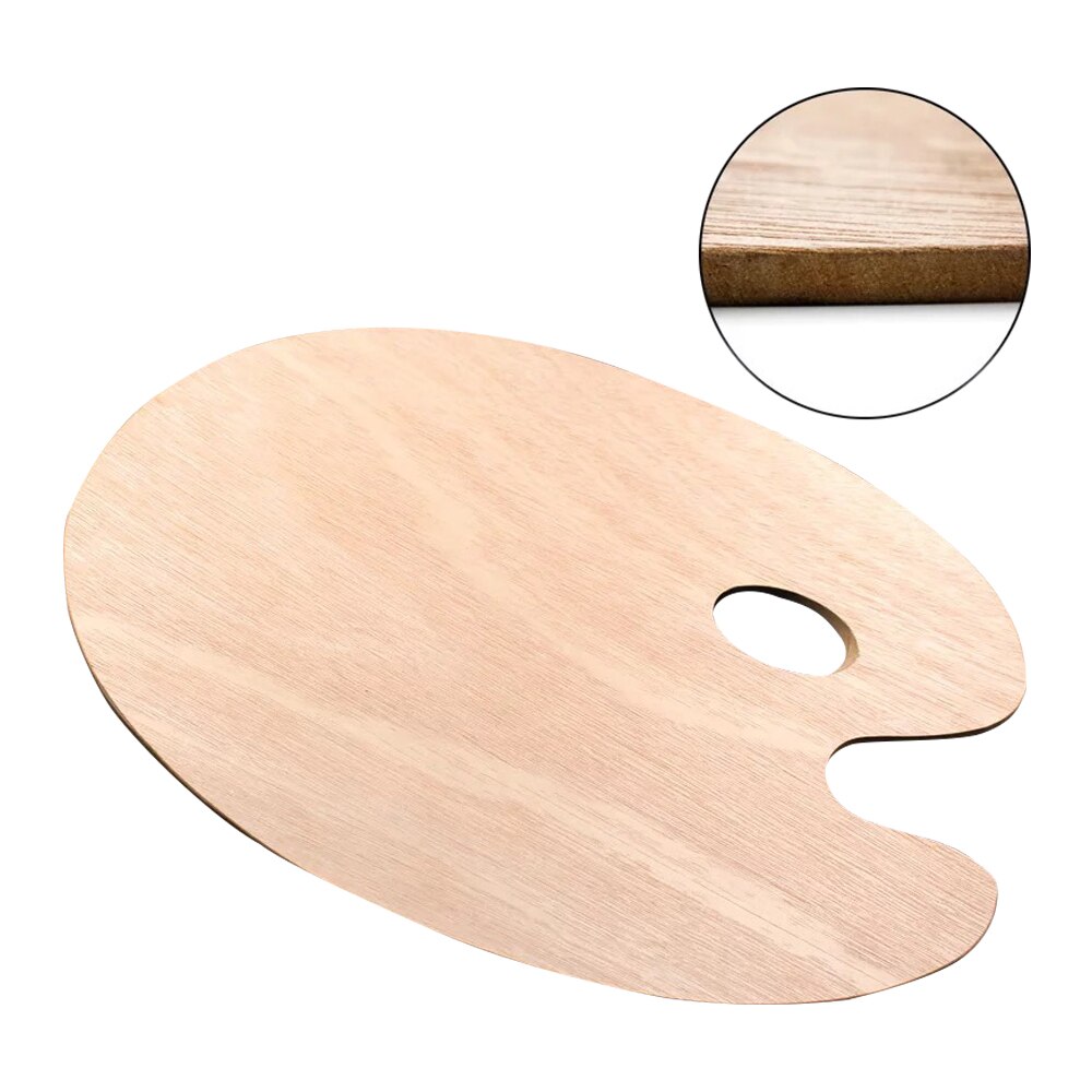 Wooden Painting Palette Artist Painting Tool Oval ... – Grandado