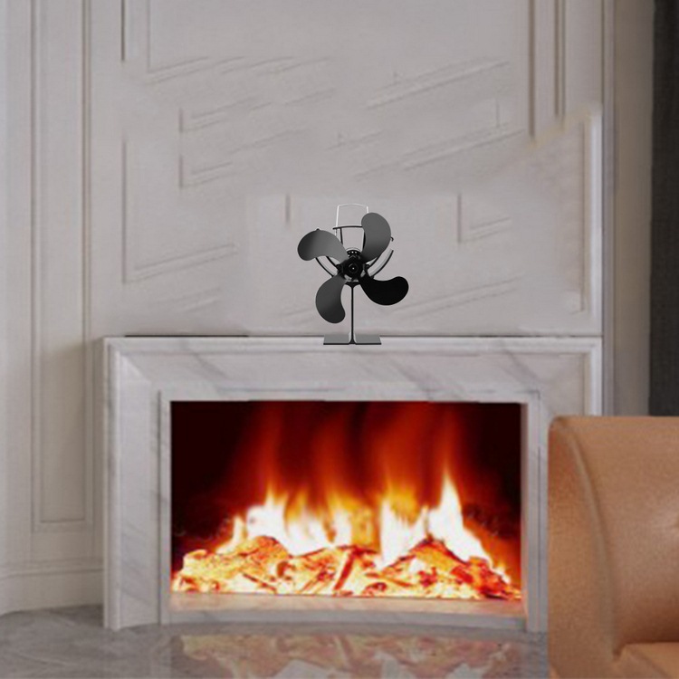 4-Blade Heat Powered Stove Fan for Wood/Log Burner... – Grandado