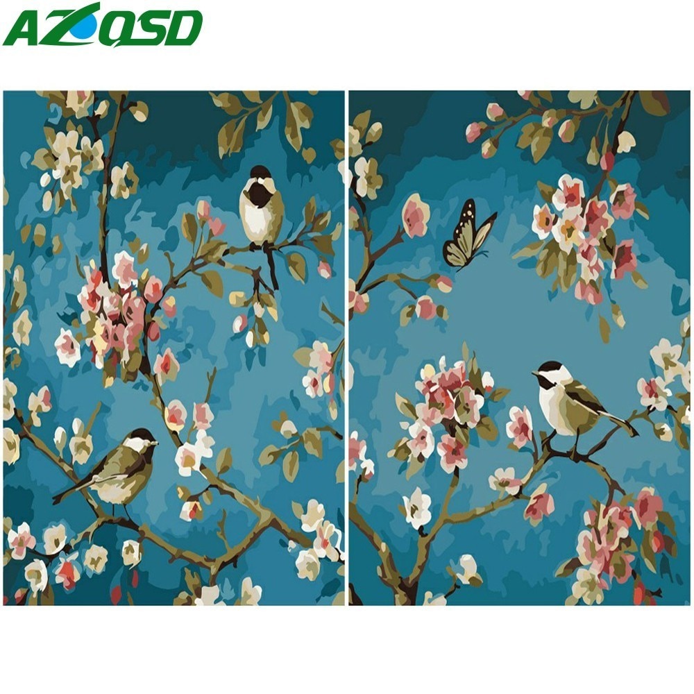 AZQSD Oil Painting Birds Painting By Numbers Paint... – Grandado