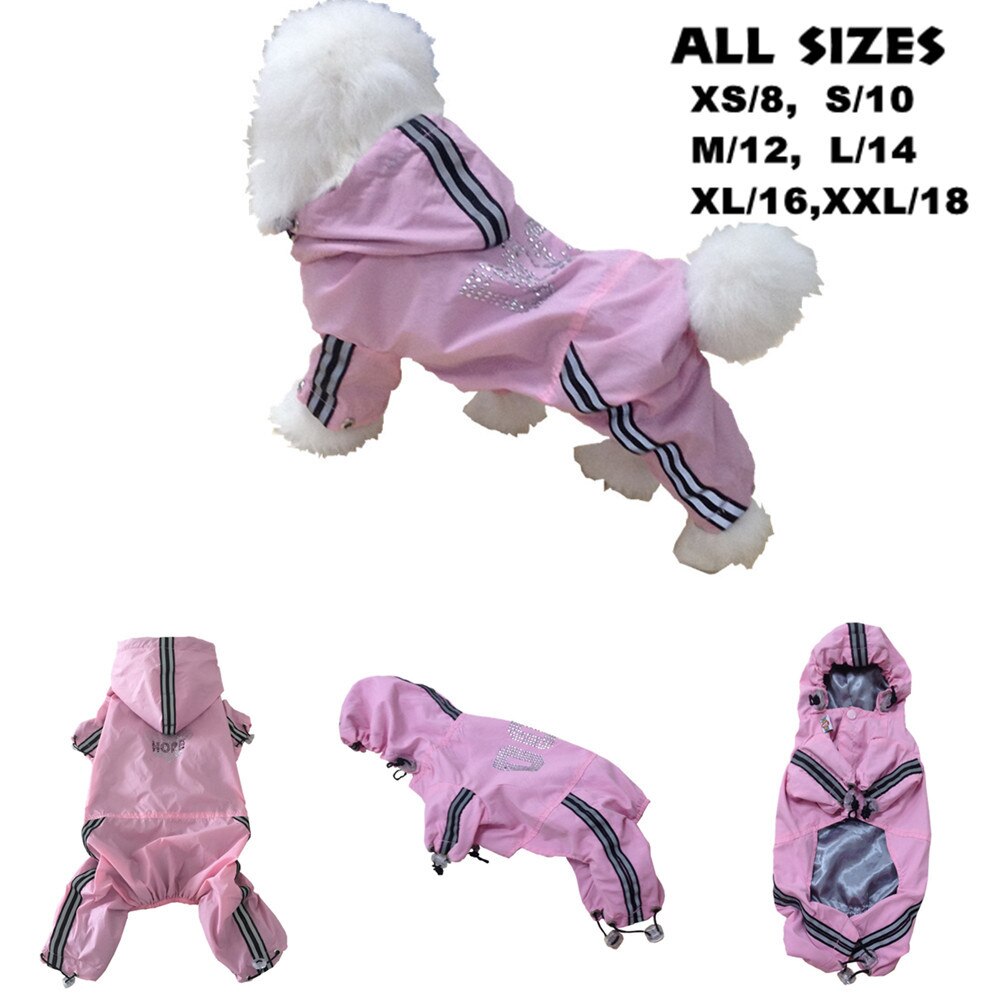 Dog Clothes Cat Raincoat Pet Jumper Jumpsuit Water... – Vicedeal