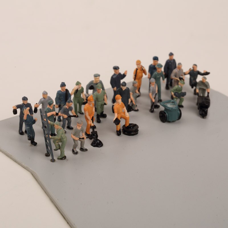 27PCS 1:87 HO Scale Model railway Workers landscap... – Grandado