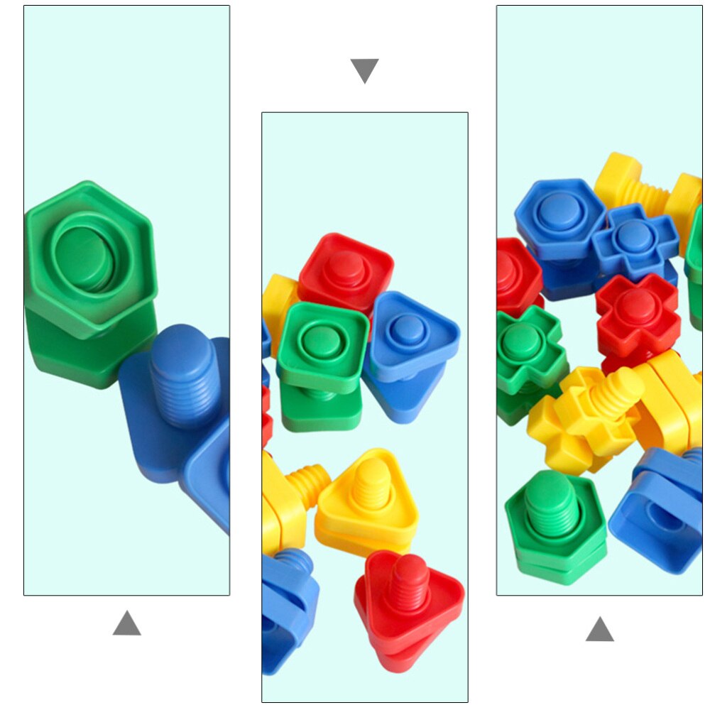 16 Pairs Plastic Colorful Screw Educational Toy Co... – Grandado