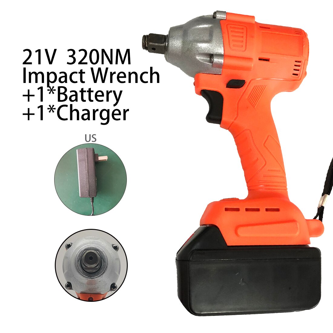 21V 320NM 1/2 pollici Brushless Elettrico Impact W... – Grandado