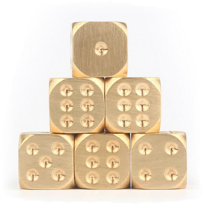 5 Pieces Aluminum Alloy Dice 15mm Portable Metal D... – Vicedeal