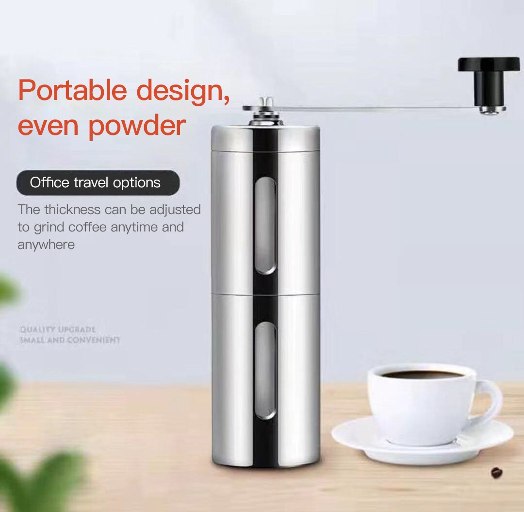 Silver Coffee Grinder Manual Coffee Grinder Ground... – Grandado