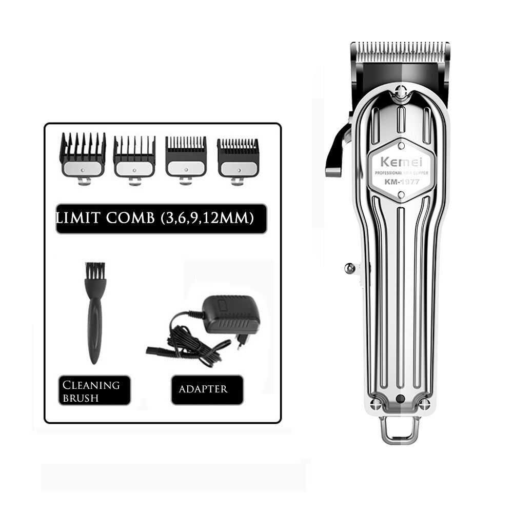 Kemei All Metal Hair Clipper Men Electric Hair Tri... – Grandado
