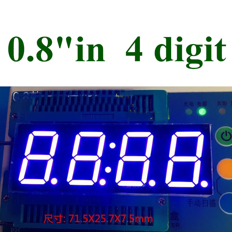 0.8 Inch 7 Segment 4 Digit Super blue 0.8" 0.... – Grandado