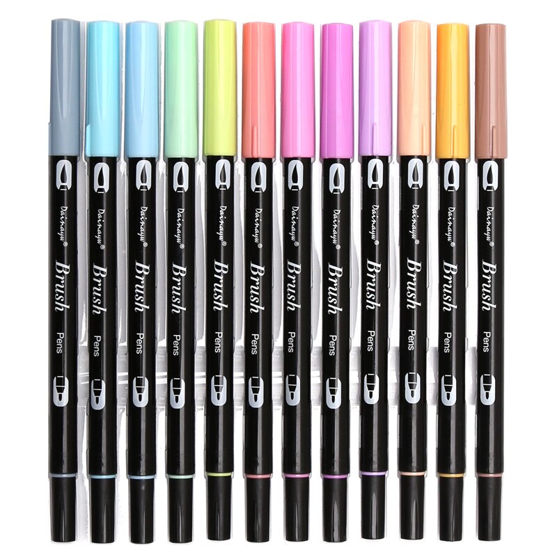 Dainayw Dual Brush Pen Art Markers, Primary, 12-Pa... – Vicedeal