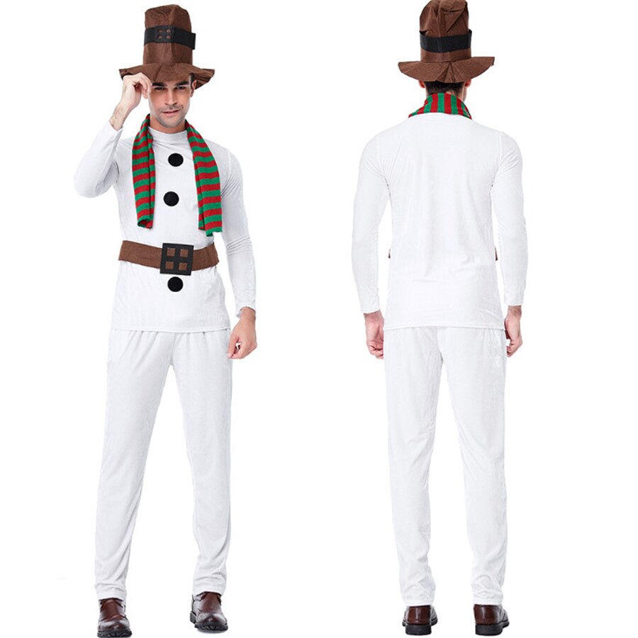 LA CISNE Couple Santa Snowman Costume White Christ... – Vicedeal