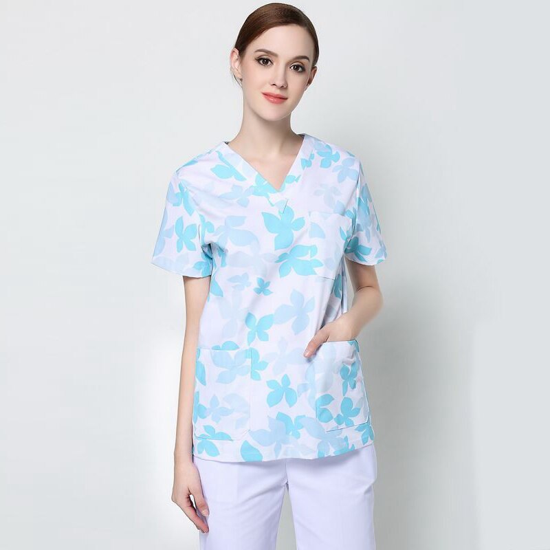 Print Health Workers Work Scrub Uniform Women Beau... – Grandado