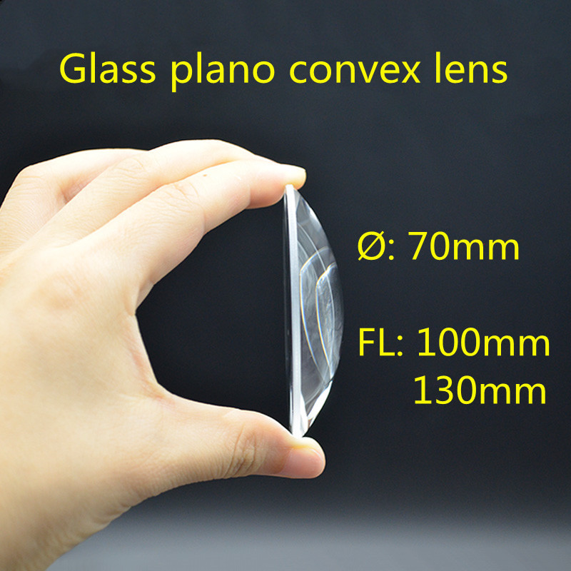 Glas plano konveks linse diameter 70mm brændvidde ... – Grandado