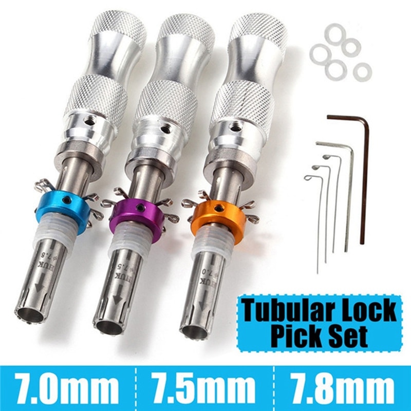 3Pcs 7mm/.5mm/7.8mm 7 Pins Adjustable Tubular Lock... – Vicedeal