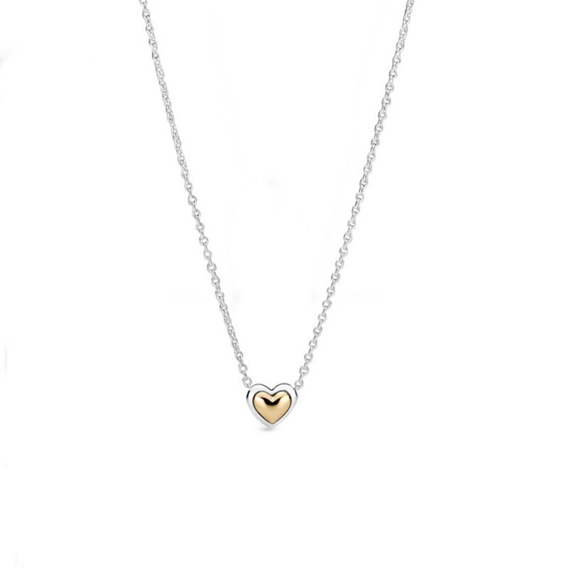 neue 100% 925 Silber golden Kuppel Pfirsich Herz H... – Grandado