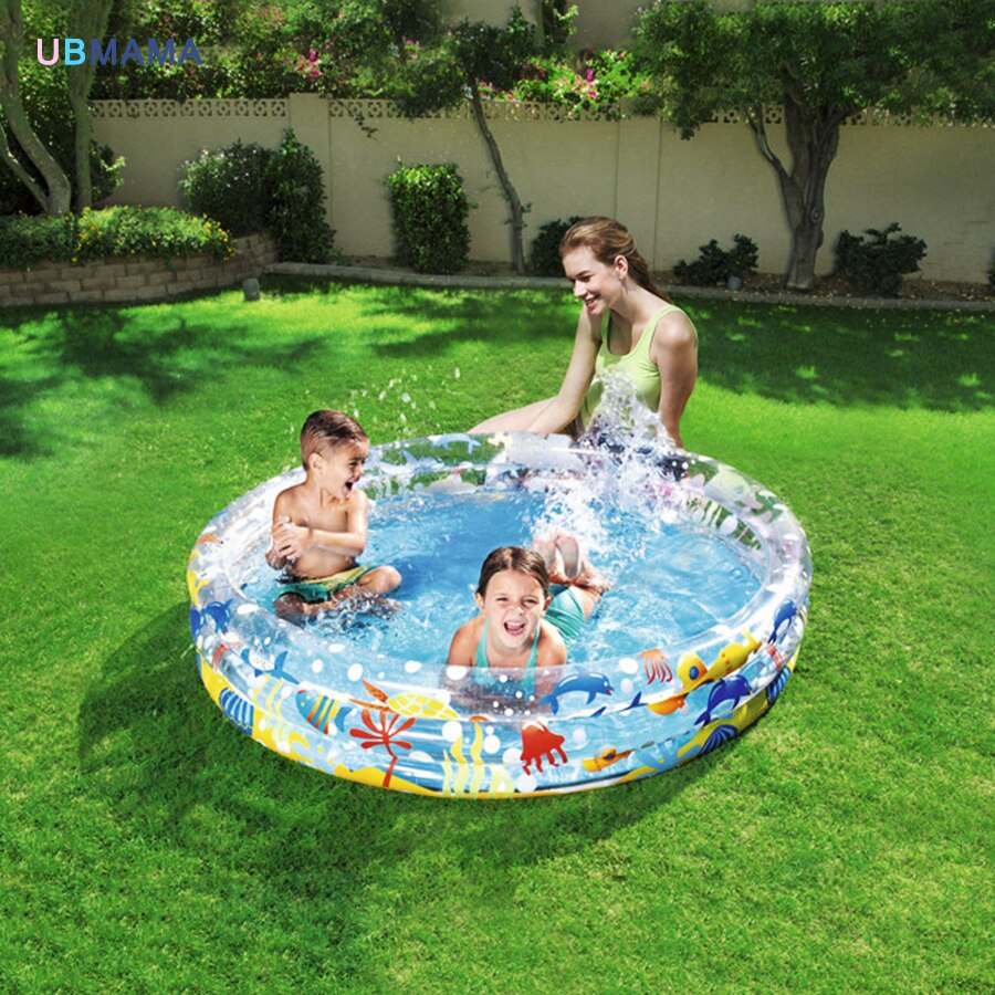 183*33CM Inflatable Plastic Circular Swimming Pool... – Grandado
