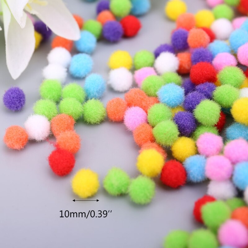 1000Pcs Soft Round Fluffy Craft PomPoms Ball Mixed... – Grandado