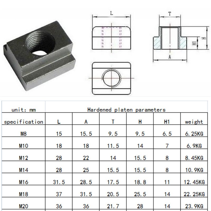 Hardening milling machine clamping set M10 58pcs m... – Grandado