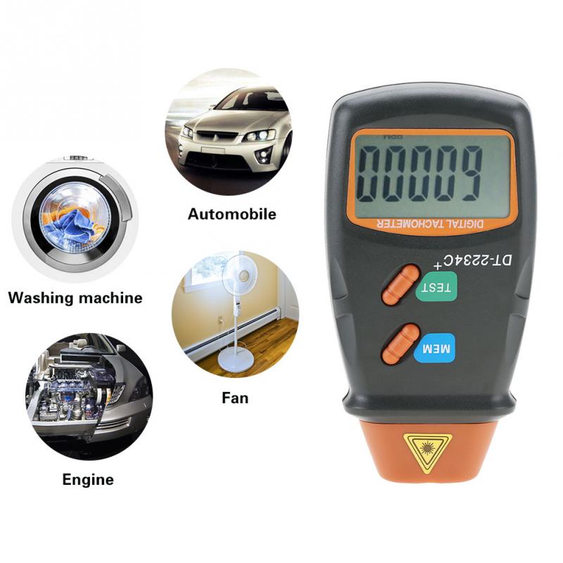 DT-2234C Digital LCD Tachometer Non-Contact Tach M... – Vicedeal