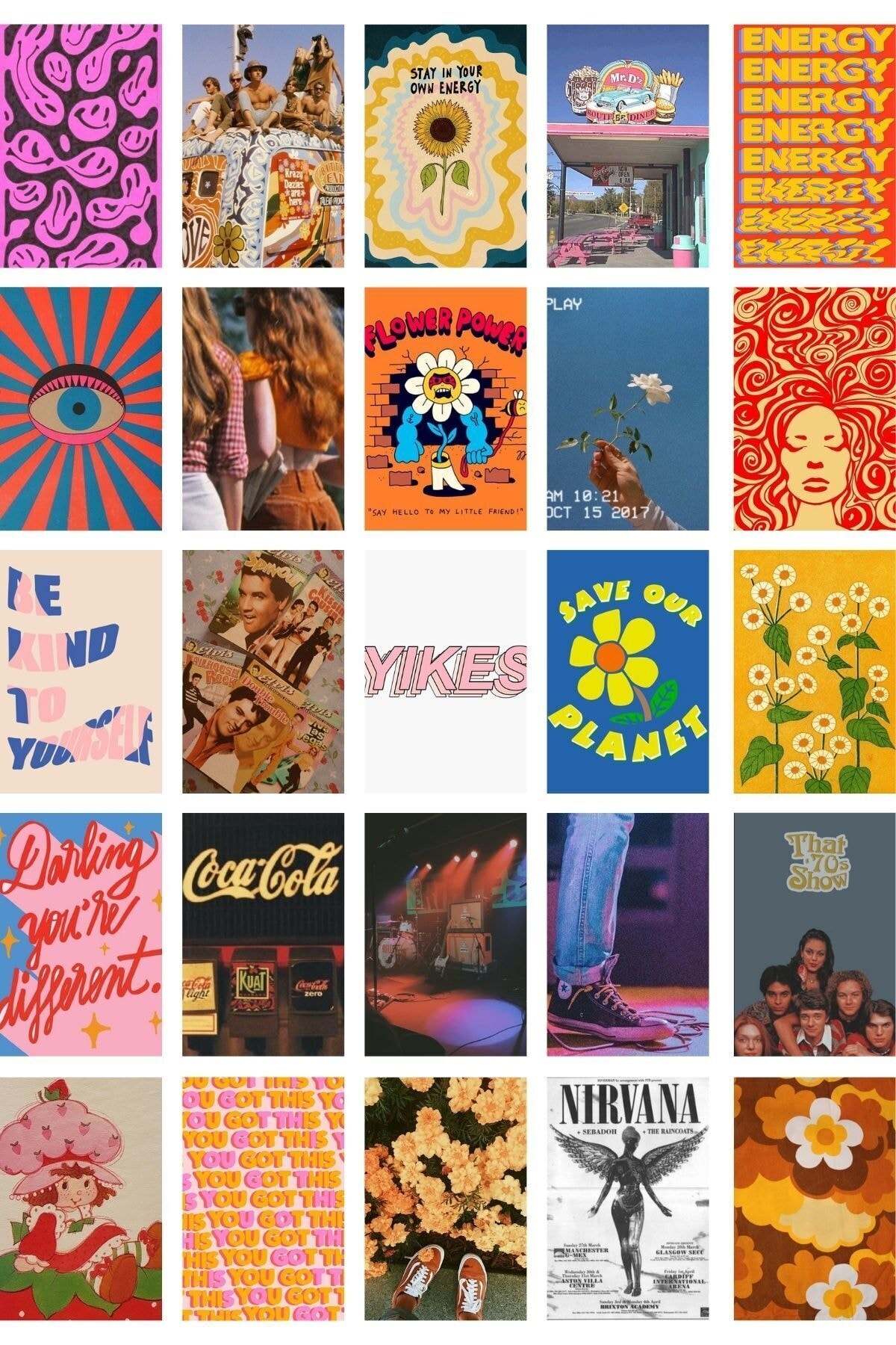 Set Poster a tema Indie-Set Collage Poster da pare... – Grandado