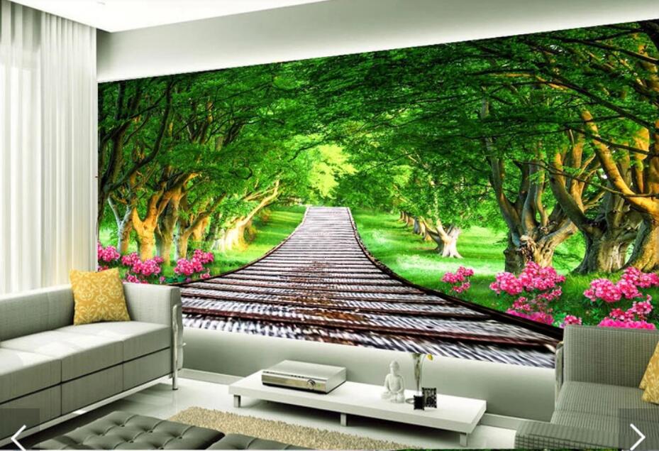 3d Boom Bloem Behang voor Woonkamer TV Backsplash ... – Grandado