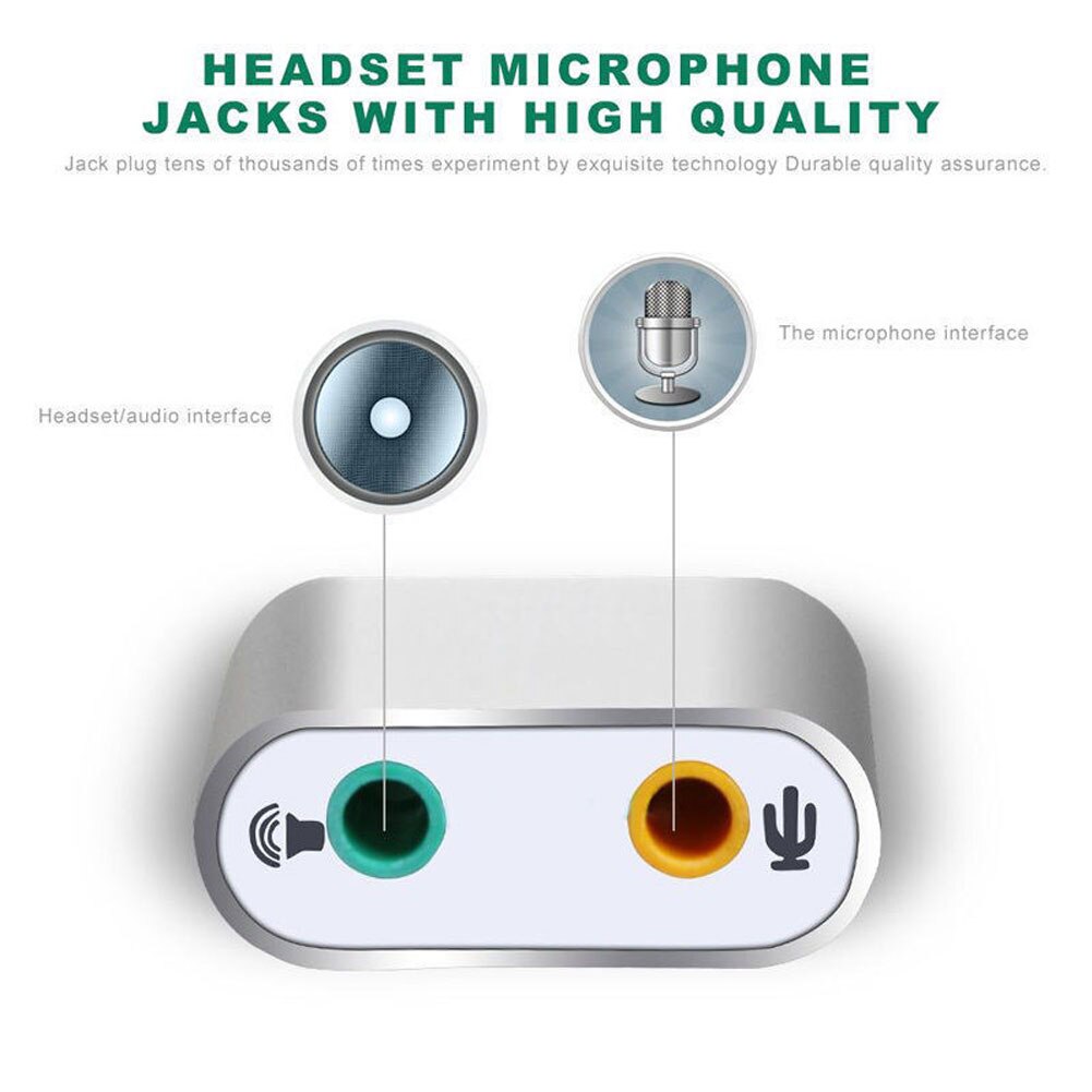 Aluminum Alloy Usb2.0 3D Virtual 7.1Channel Audio ... – Grandado