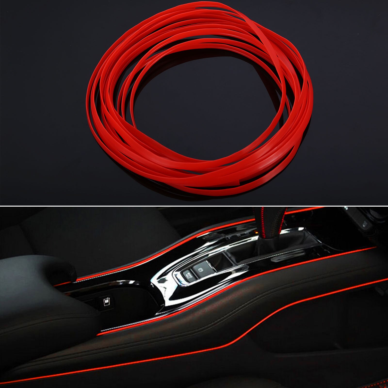 5m Car Styling Interior Matte Red Trim Strip Mould... – Grandado