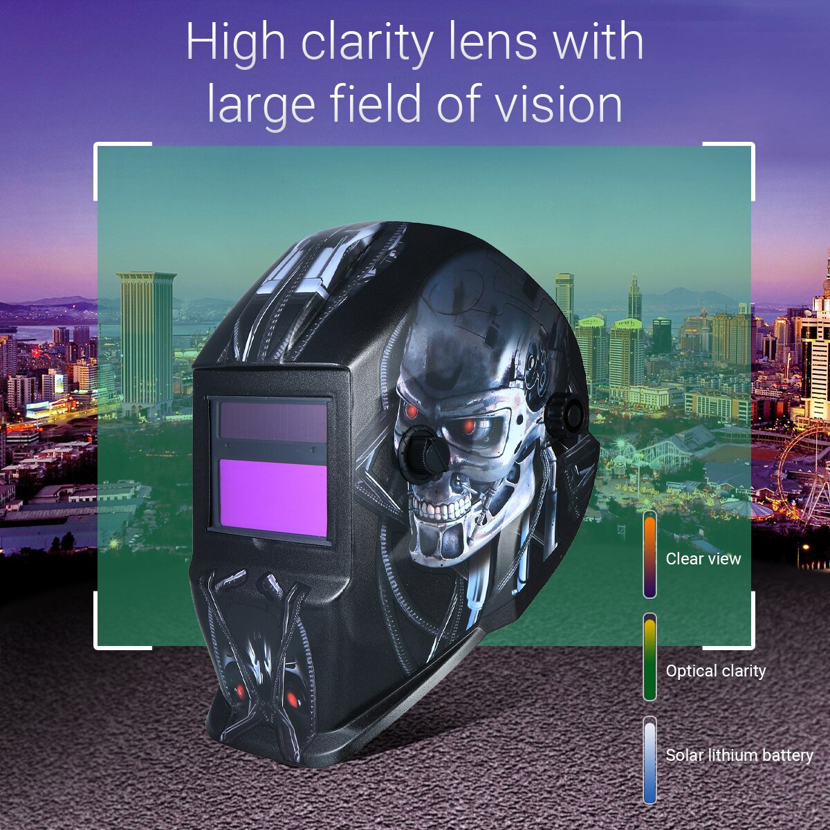 Welding Helmet Solar Powered Auto-Darkening Protec... – Grandado