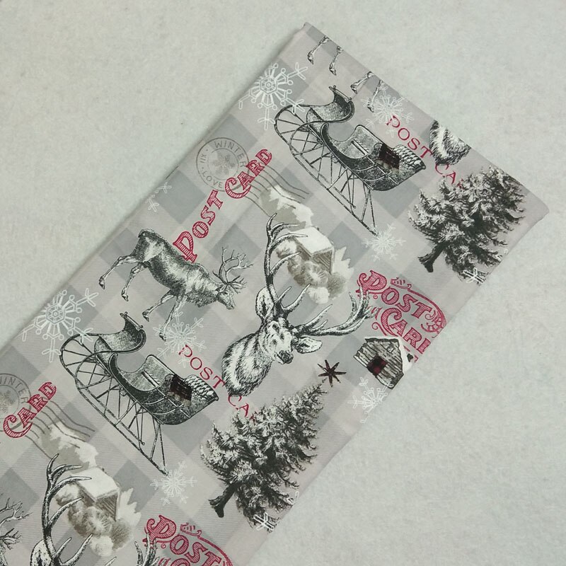 Classic Grey Christmas Deer Sled Snowflake Tree Pr... – Grandado