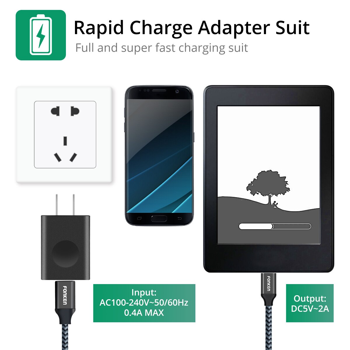Fonken 5V 2A Usb Lader Universele 10W Vs Plug Adap... – Vicedeal