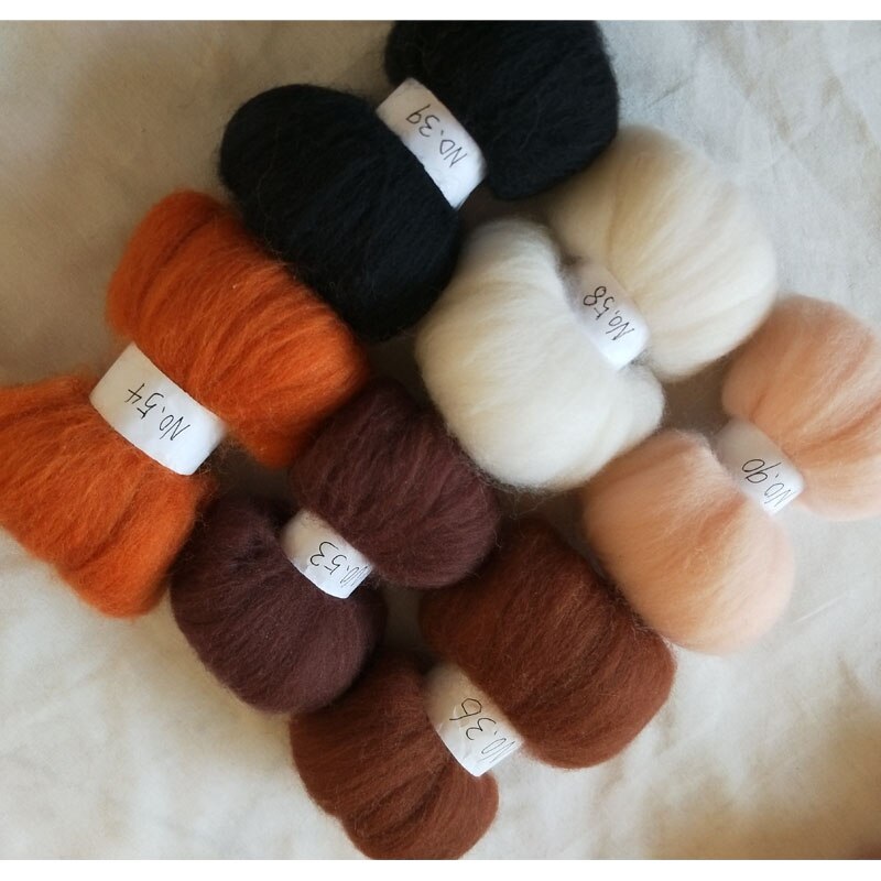 WFPFBEC wool for felting merino wool fiber 50g/col... – Vicedeal