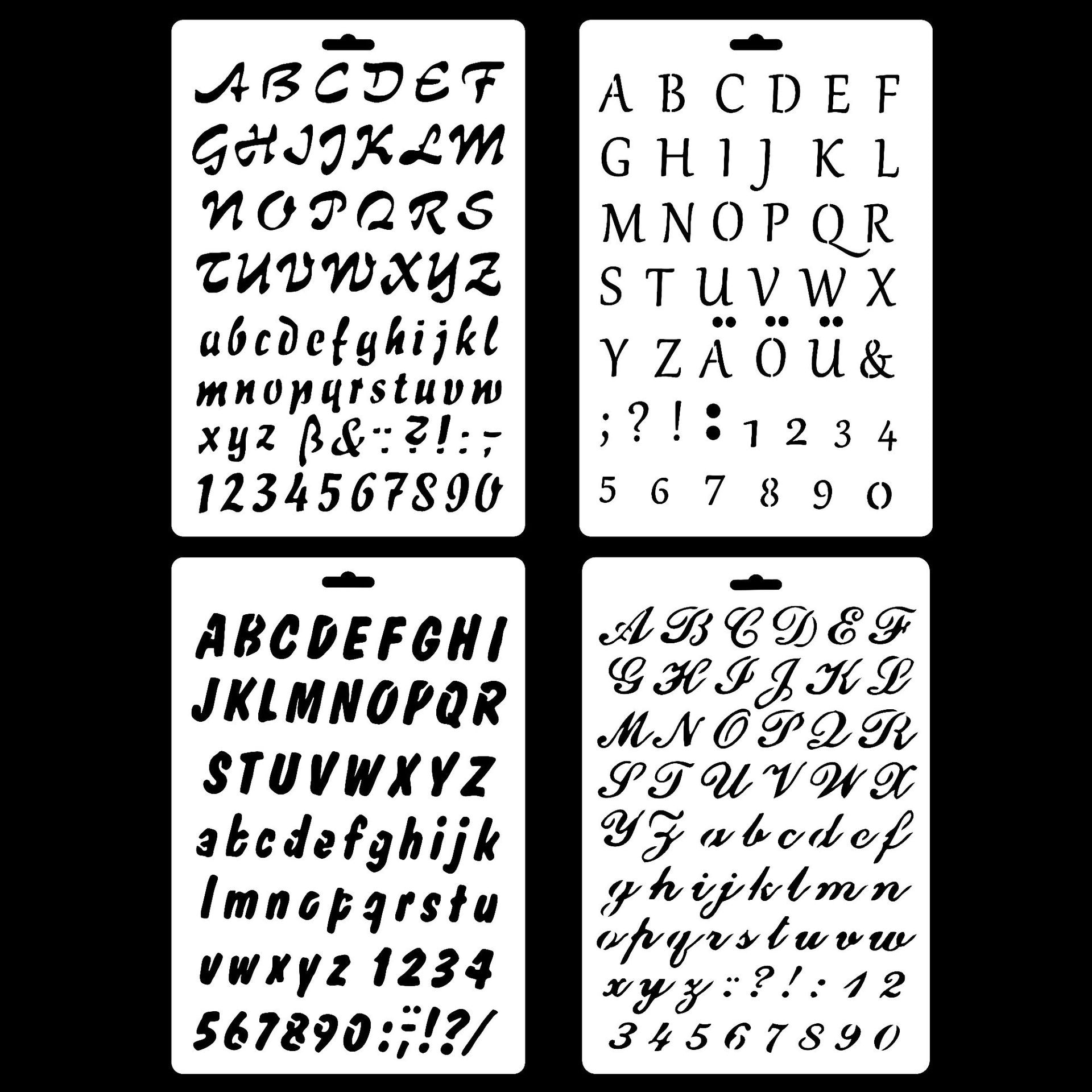 4Pcs/Set A4 Alphabet English Letters DIY Layering ... – Vicedeal
