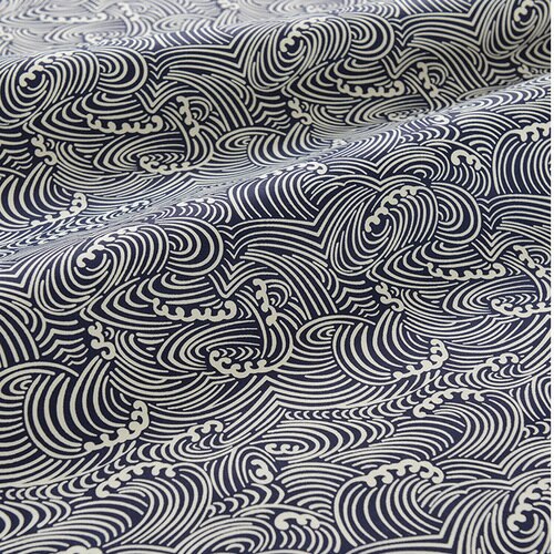 Cotton Linen Material Water Wave Printing Linen Co... – Grandado