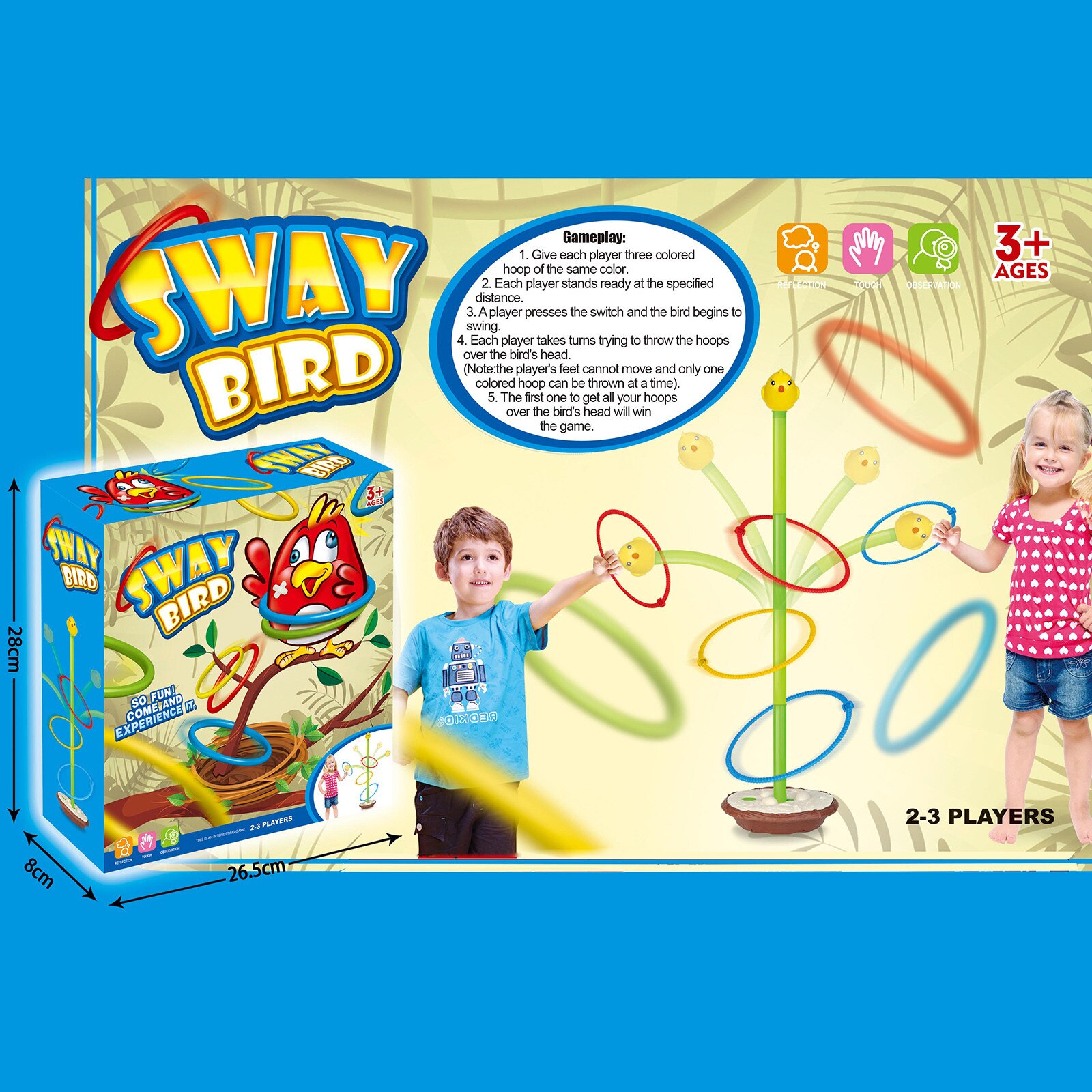 Rainbow Color Plastic Tower Stacking Toss Ring Gam... – Vicedeal