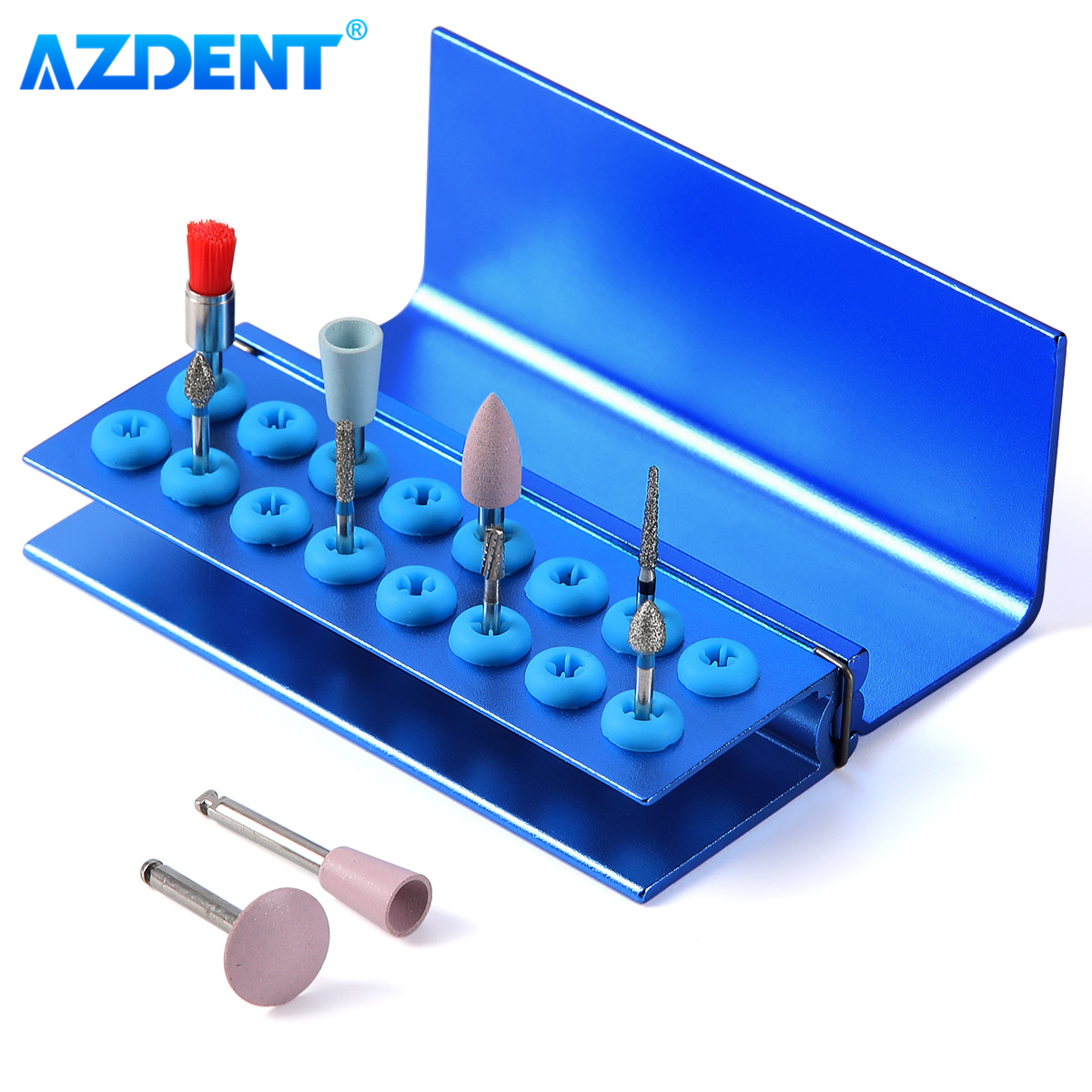 AZDENT Dental Bur Box Burs Holder 10/16 Holes With... – Grandado