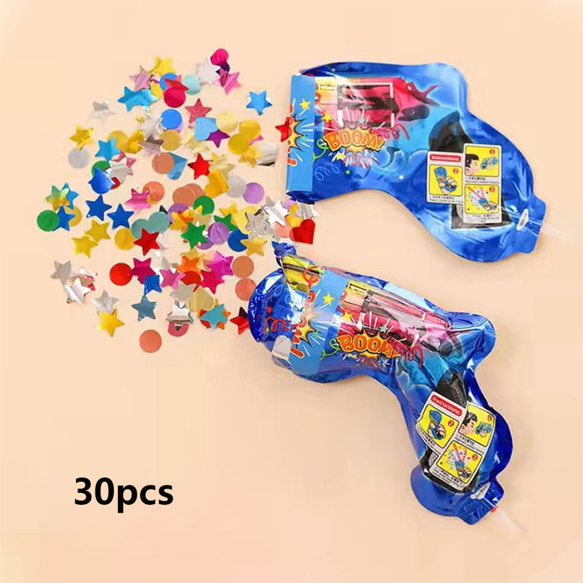 10Pcs Handheld Confetti Poppers Inflatable Multico... – Grandado