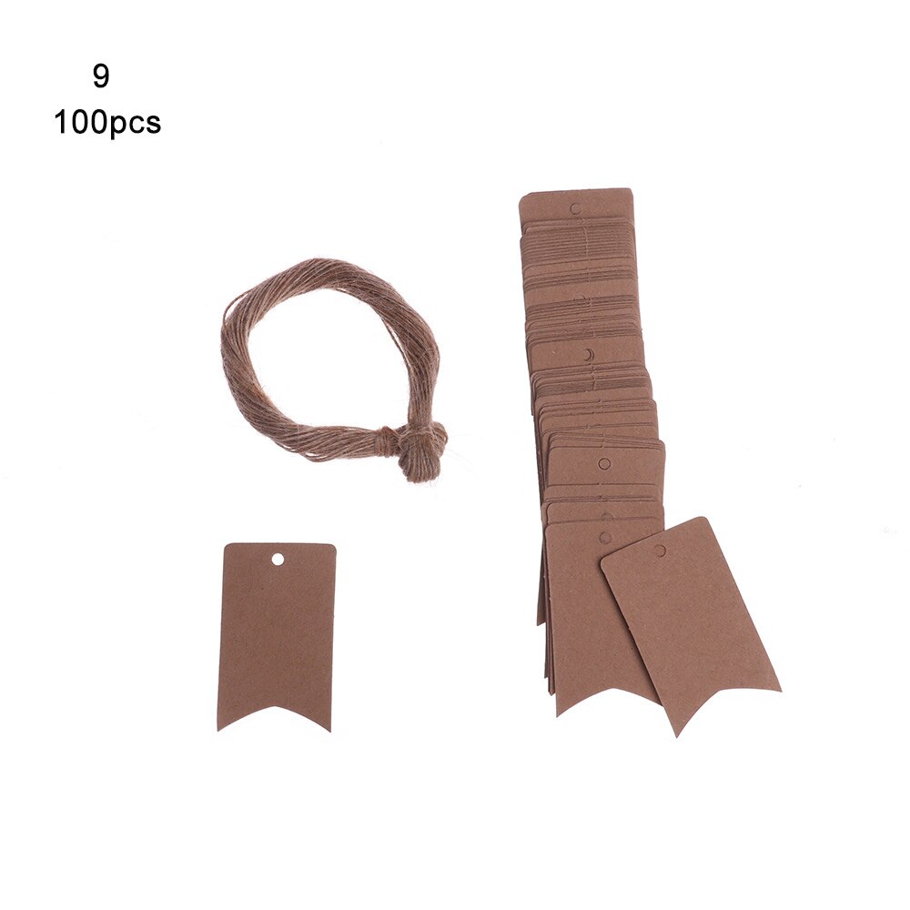 100 Pcs Tags en 20 M Touw Jute touw Wedding Party ... – Grandado