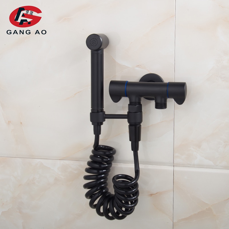 All-copper Pressurized Golden Toilet Spray Gun One... – Grandado All-copper Pressurized Golden Toilet Spray Gun One... – Grandado