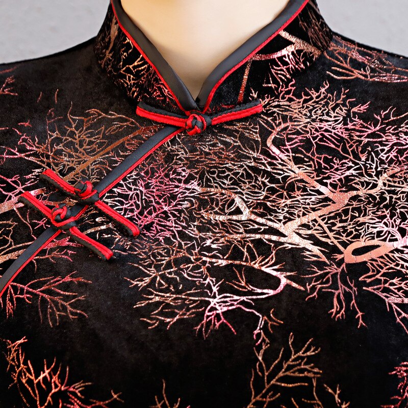 Chinese Traditionele Lange Cheongsam Vrouwen Velou... – Grandado