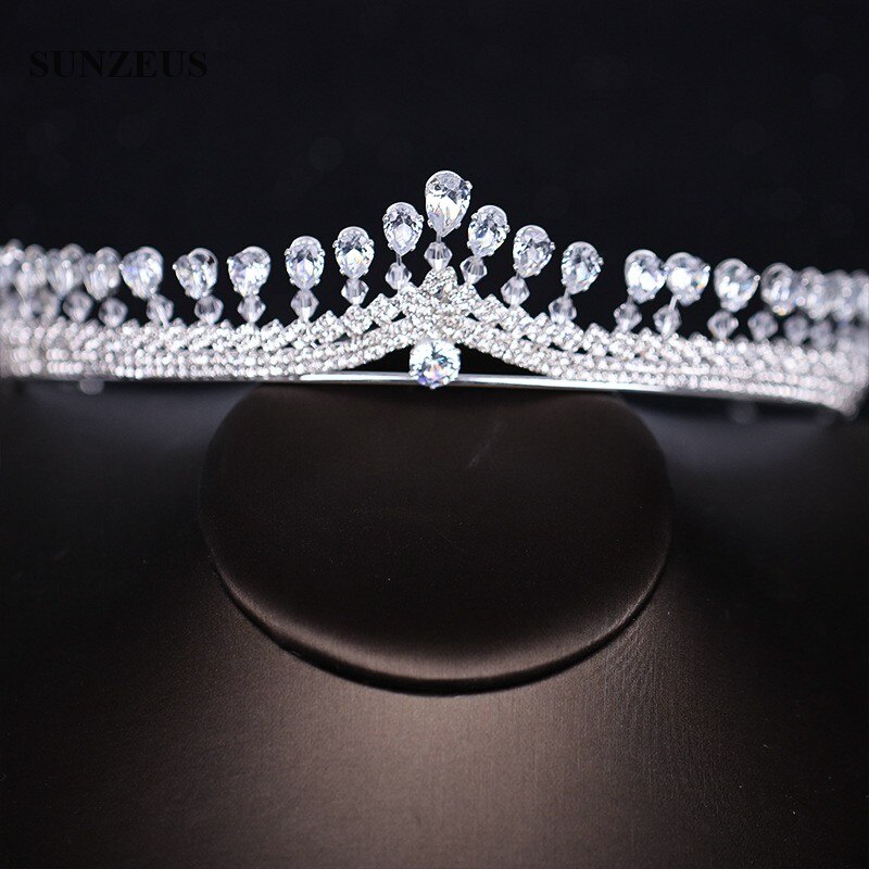 Strass Bridal Tiara Shinny Silver Princess Crowns ... – Grandado