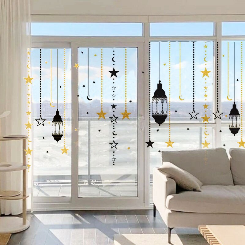 2pcs Ramadan Window Sticker Eid Mubarak Decor Lant... – Grandado