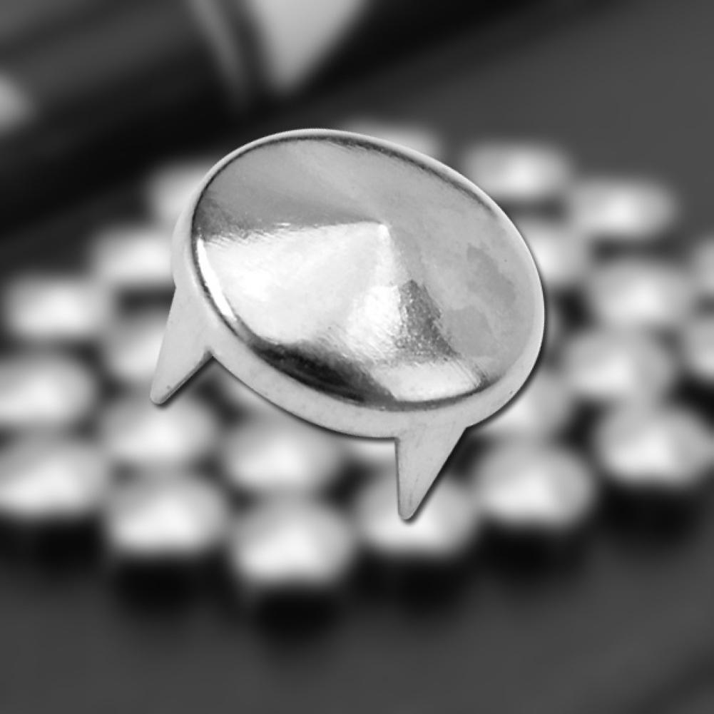 100 stk sølvfarvede runde nitter nitter nitter pun... – Grandado