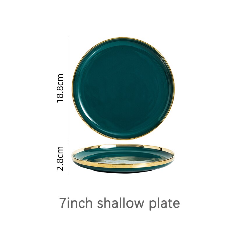 Ceramic plate tableware set plate set salad soup b... – Vicedeal