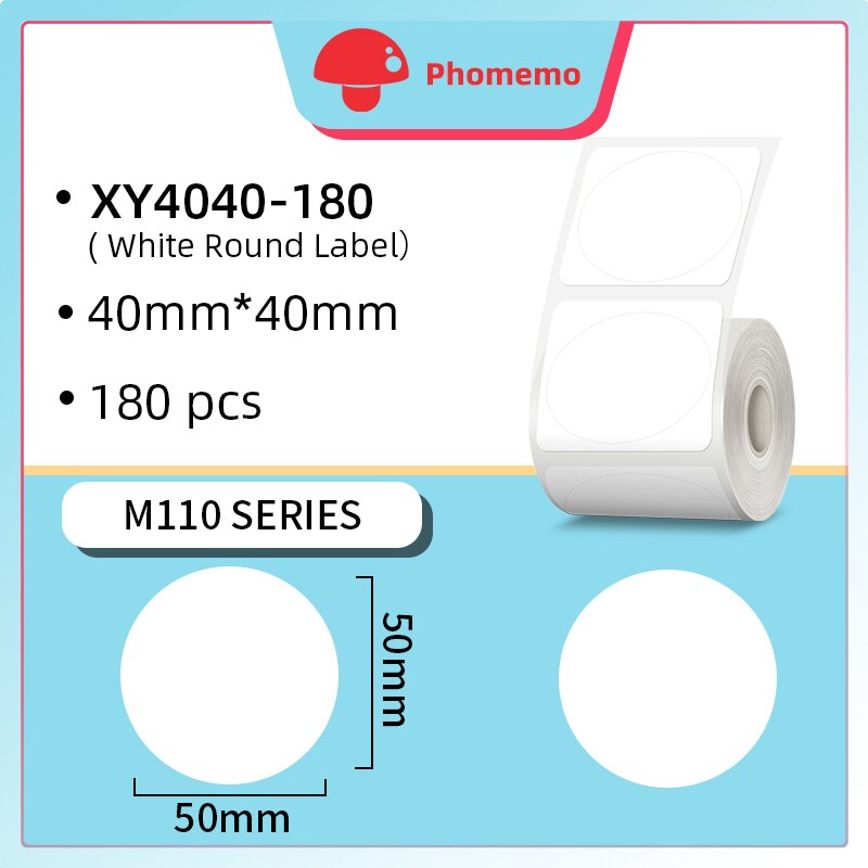 Phomemo Zelfklevende 50X50Mm Ronde Label Voor M110... – Grandado