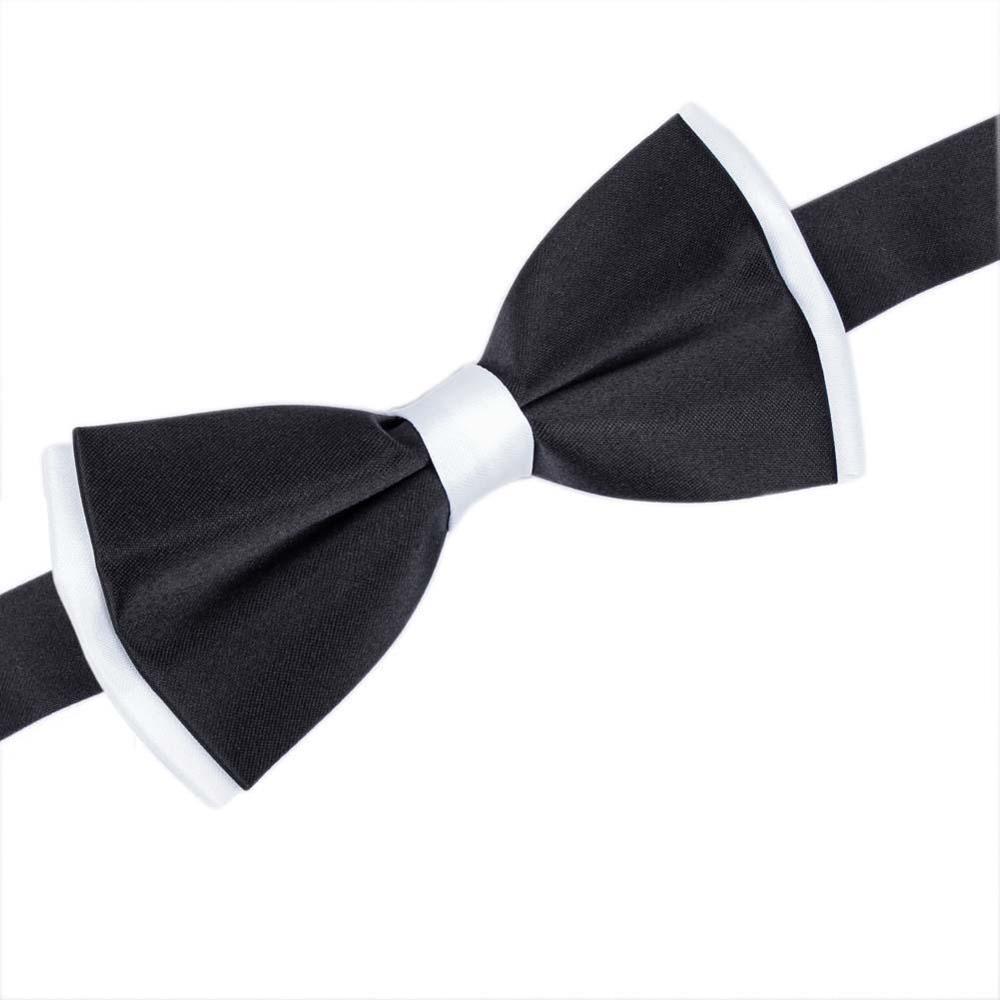 Men's Tie Solid Satin Classic Bow Tie Pre Tied Wed... – Grandado