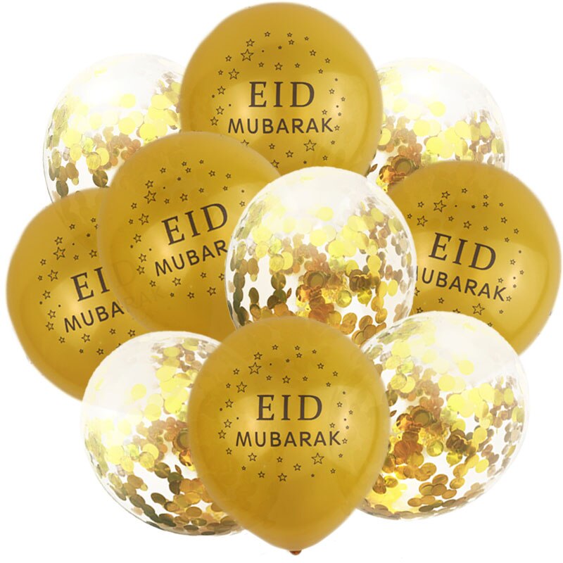 10 Uds oro variado confeti globos EID MUBARAK Rama... – Grandado