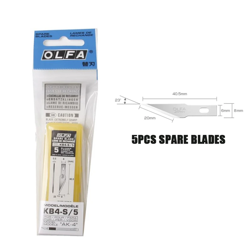OLFA KB4-F/5, KB4-S/5, KB4-R/5 Spare Blade Art Kni... – Grandado