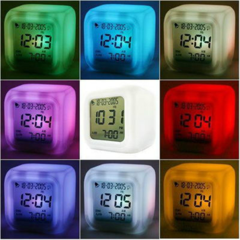 7 Color Glowing Nixie LED Change Digital Alarm Clo... – Vicedeal