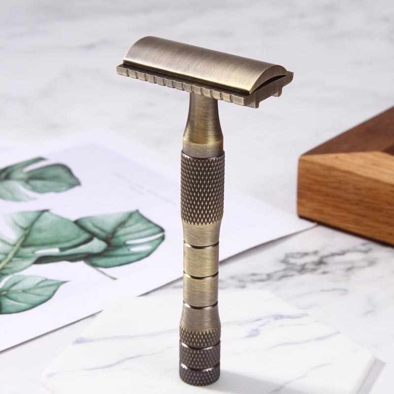 YAQI Vintage Brass Color Double Edge Safety Razor – Grandado