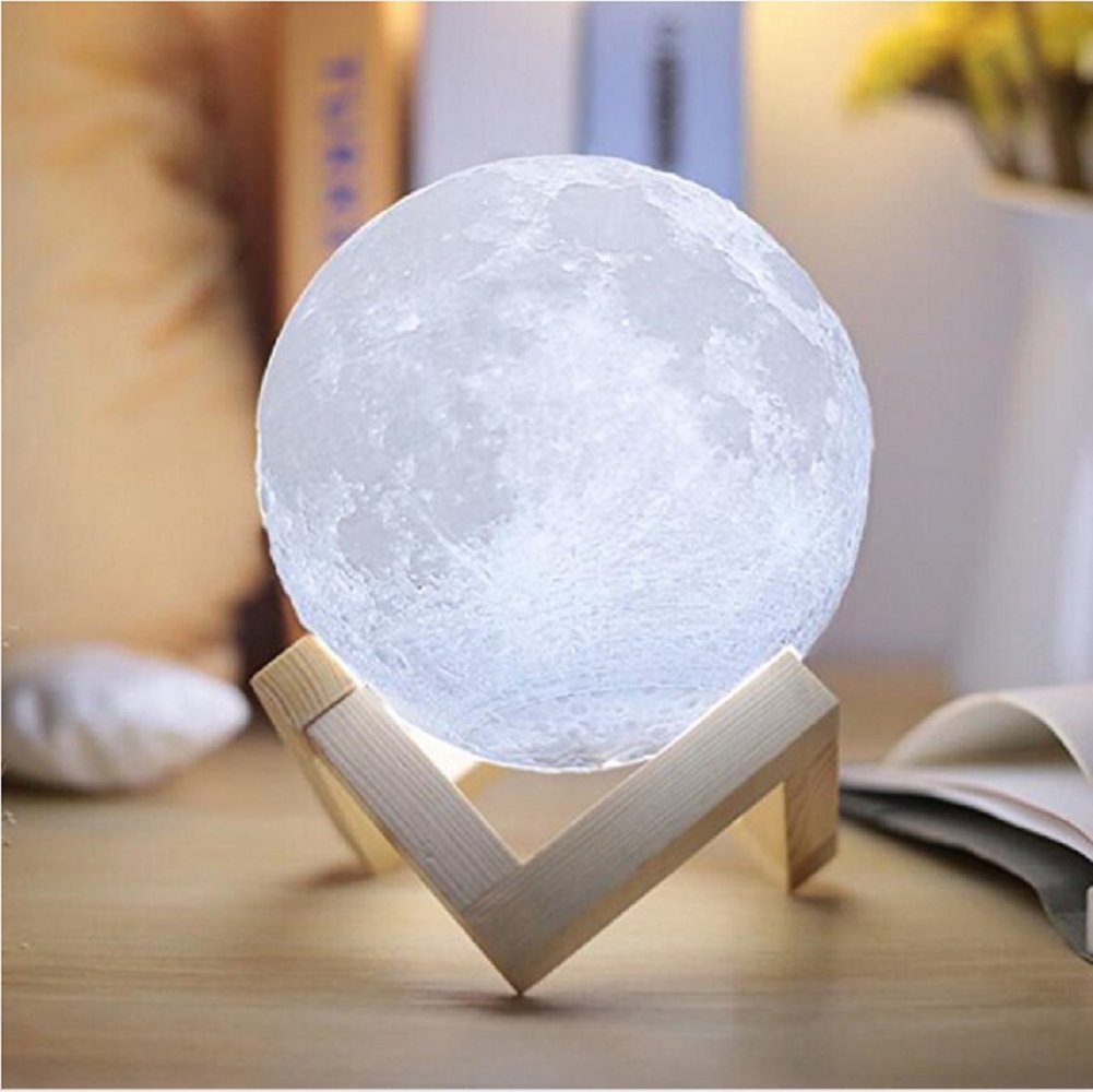 Lámpara LED de luna con estampado 3D, lámpara de l... – Vicedeal
