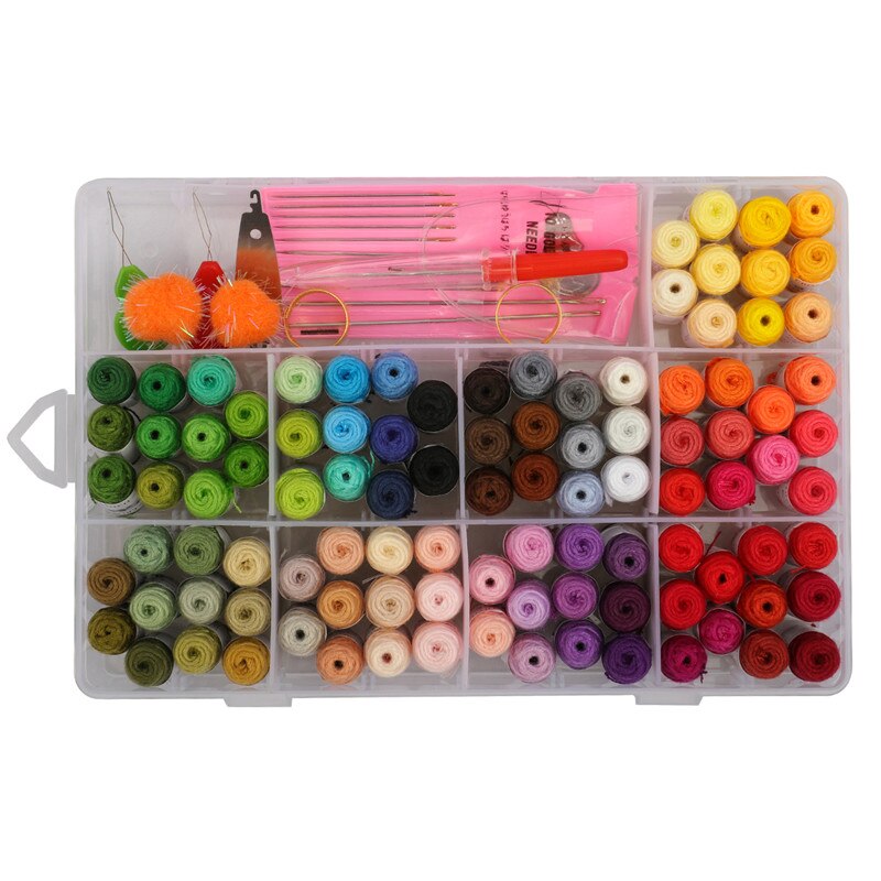 100 Color Embroidery Thread Kit Mix Color Cotton C... – Grandado