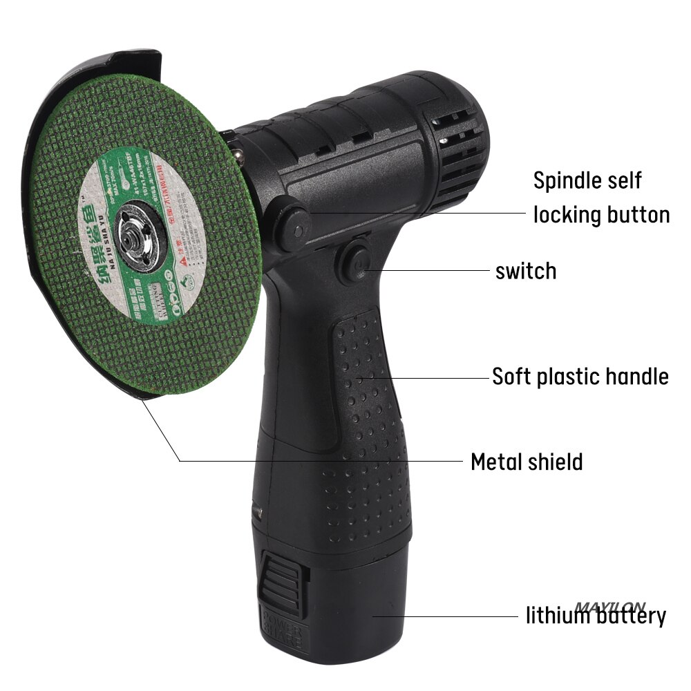 16.8V Mini Angle Grinder Machine Power Tool 19500 ... – Grandado